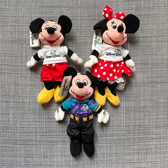 Disney | Toys | 3 Disneyquest Mickey Mickey Minnie Mouse Disney Mini ...